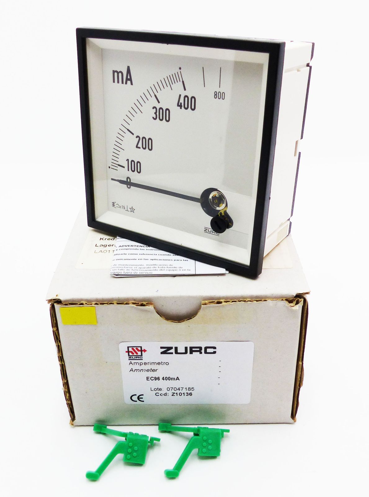 ZURC EC96 07047185 400mA Amperemeter Einbaumessgerät -unused/OVP ...