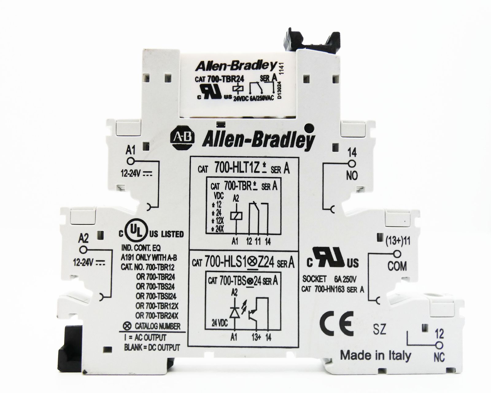 2x Allen-Bradley 700-HLT1Z Serie A + Cat 700-TBR24 Serie A -used-