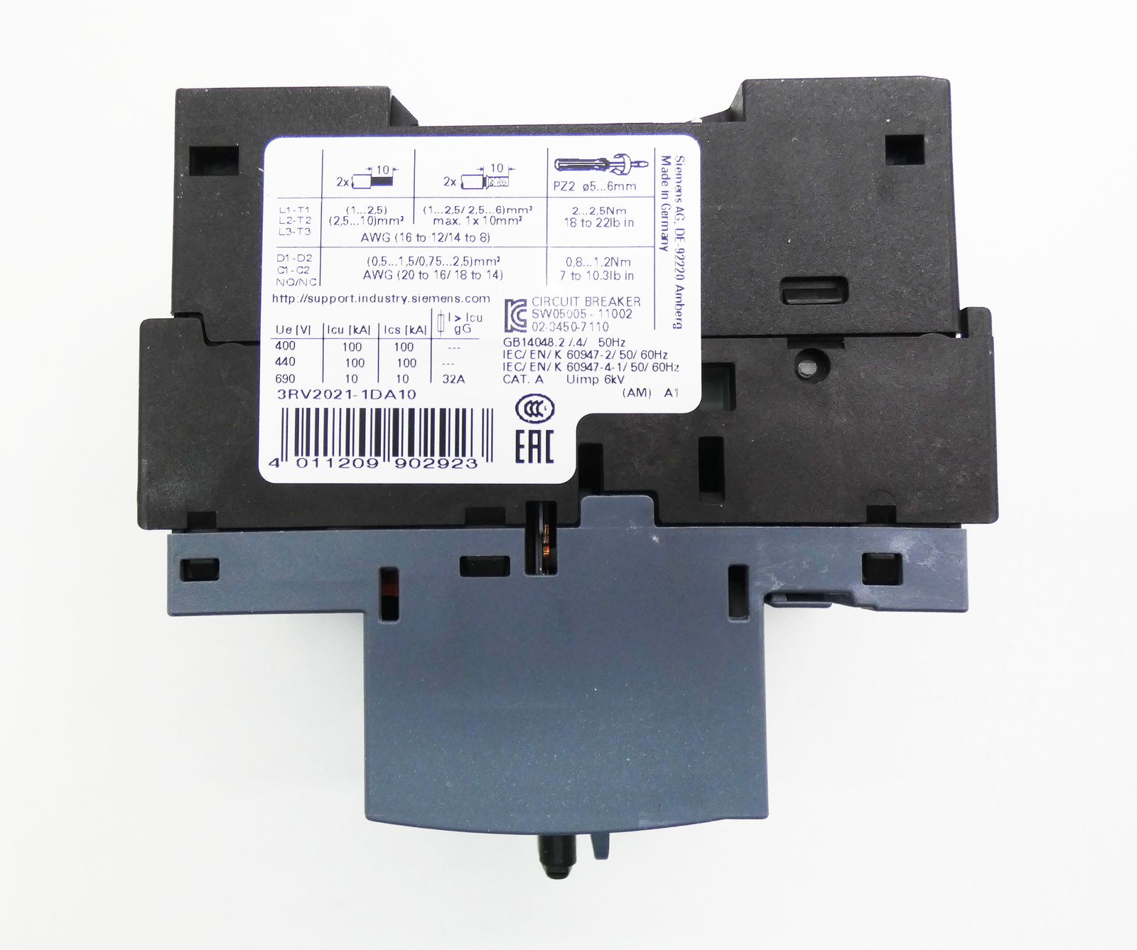 3 Phase Surge Protector Siemens Sirius 3RV29255AB Three-Phase Feeder ...