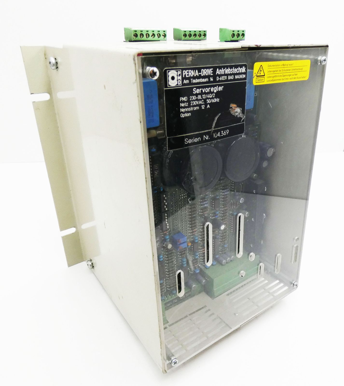 Perma-Drive PMD 230-BL12/4Q/2 230VAC 50/60Hz 12A Servorelger -used ...