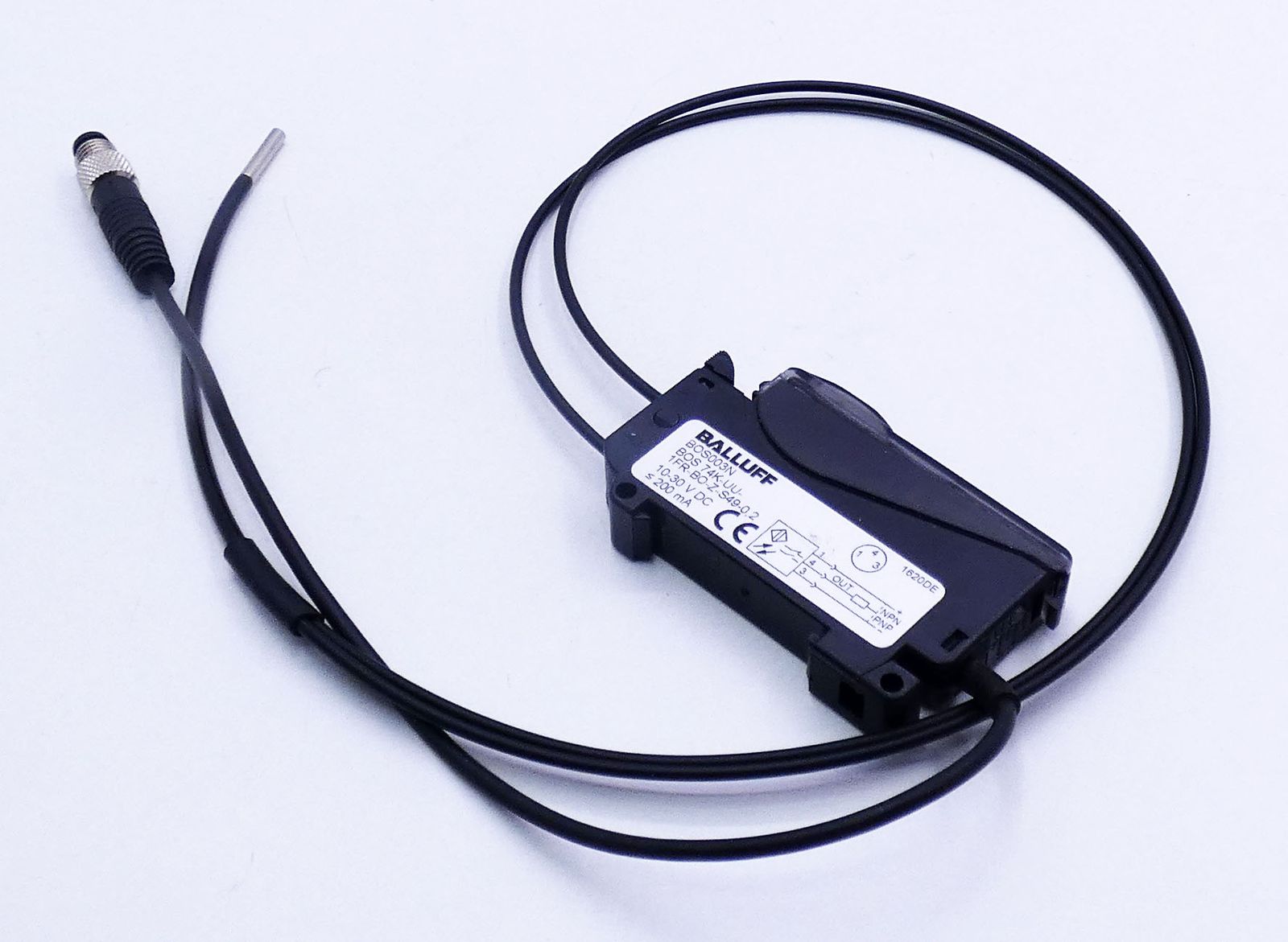 Balluff BOS003N BOS 74K-UU-1FR-BO-Z-S49-0,2 Basisgerät + Lichtleiter -unused- | Maaslos-Guenstig.de