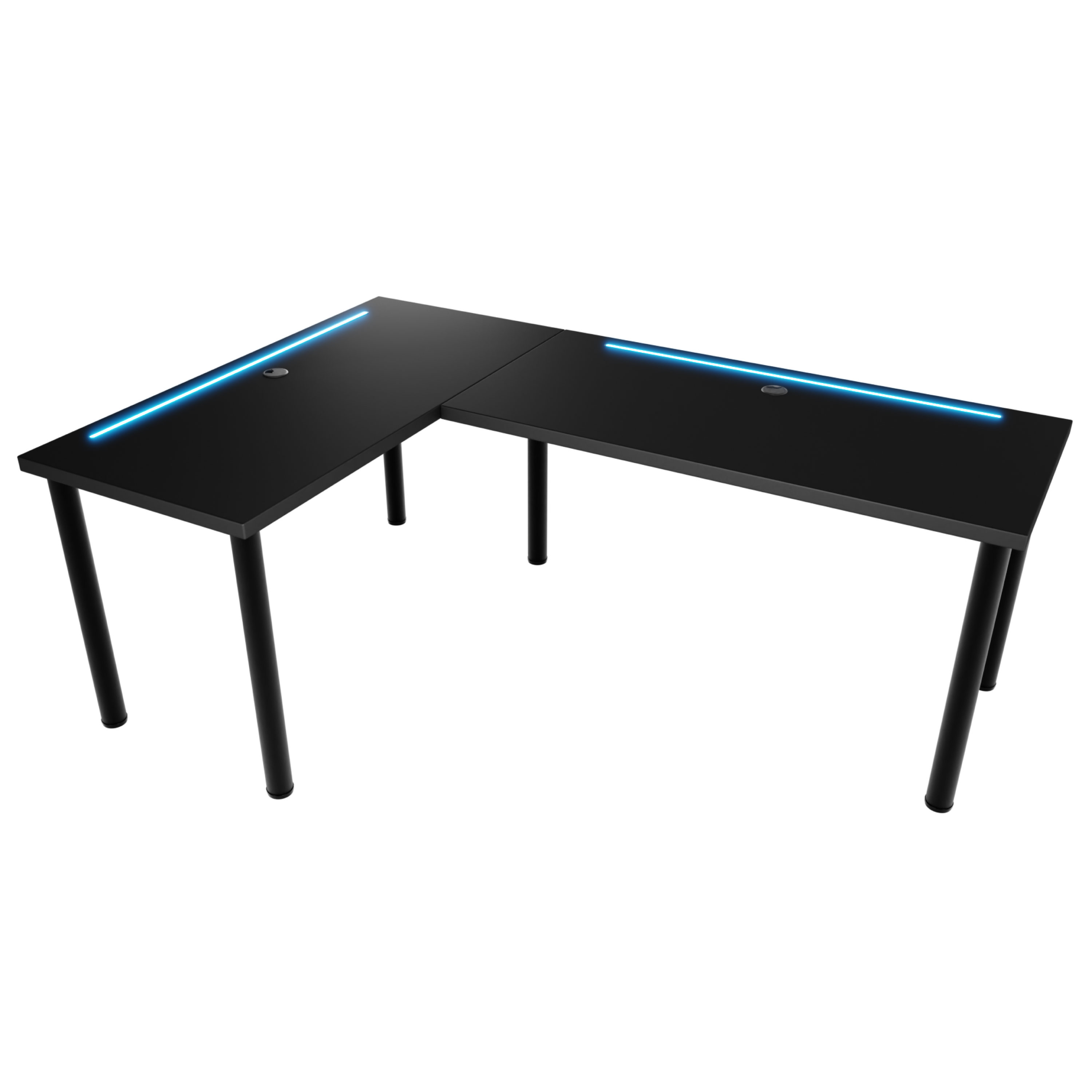 MOBELSYSTEM Large L shaped desk Reversible Corner desk Office table Gaming desk with integrated LED lighting both sided Made in the EU Sogo24 Beddog Dog beds Cat caves