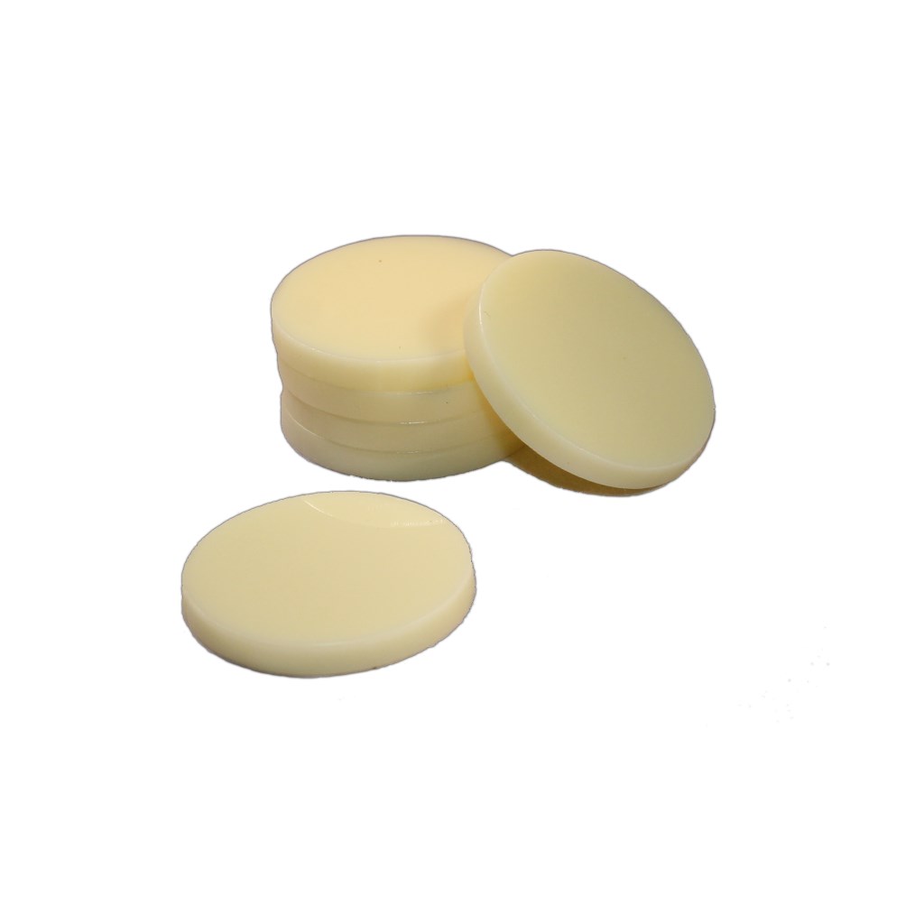 Round Cream Acrylic Bases (25mm) x10 | Fluid 3D Workshop