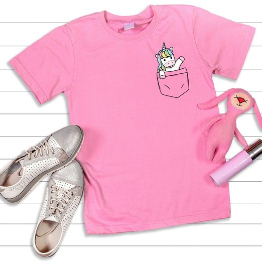 Bügelbild Taschenhocker Einhorn | Snaply