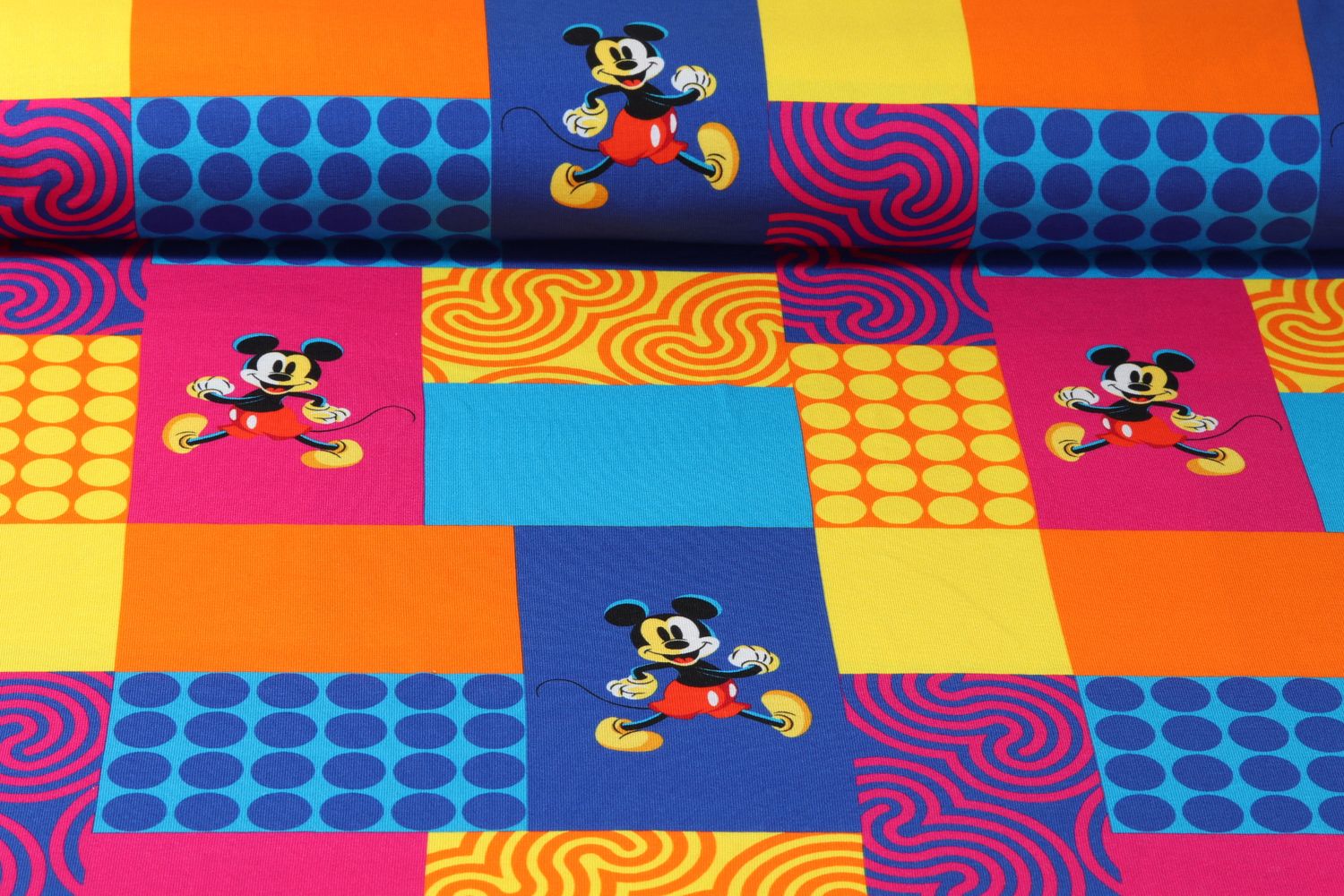 Jersey - Digitaldruck Mickey Mouse Patches Multicolor | Snaply