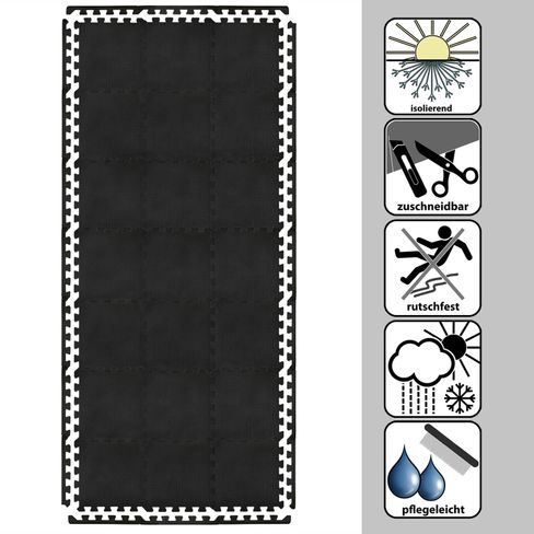 ALPIDEX 21 pieces pool mat black 30 x 30 x 1 cm expandable plug-in ...
