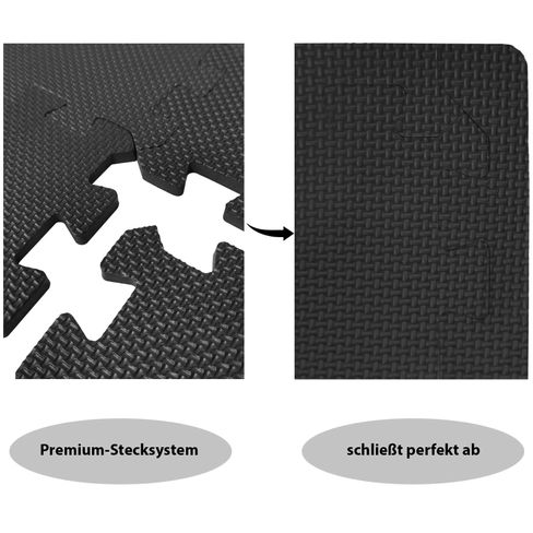 ALPIDEX 21 pieces pool mat black 30 x 30 x 1 cm expandable plug-in ...