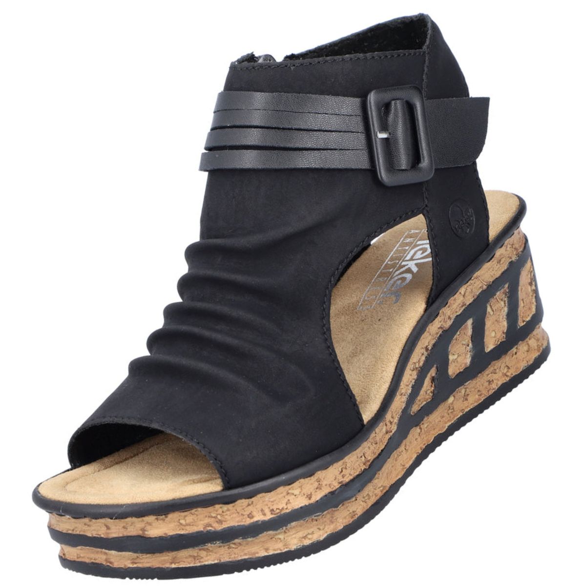 Rieker Sandalen Schwarz Damen