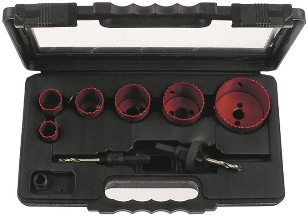 Lochsägensatz Kofferset Kofferset ø 22/29/35/44/51/68mm 8-teilig HSS ...