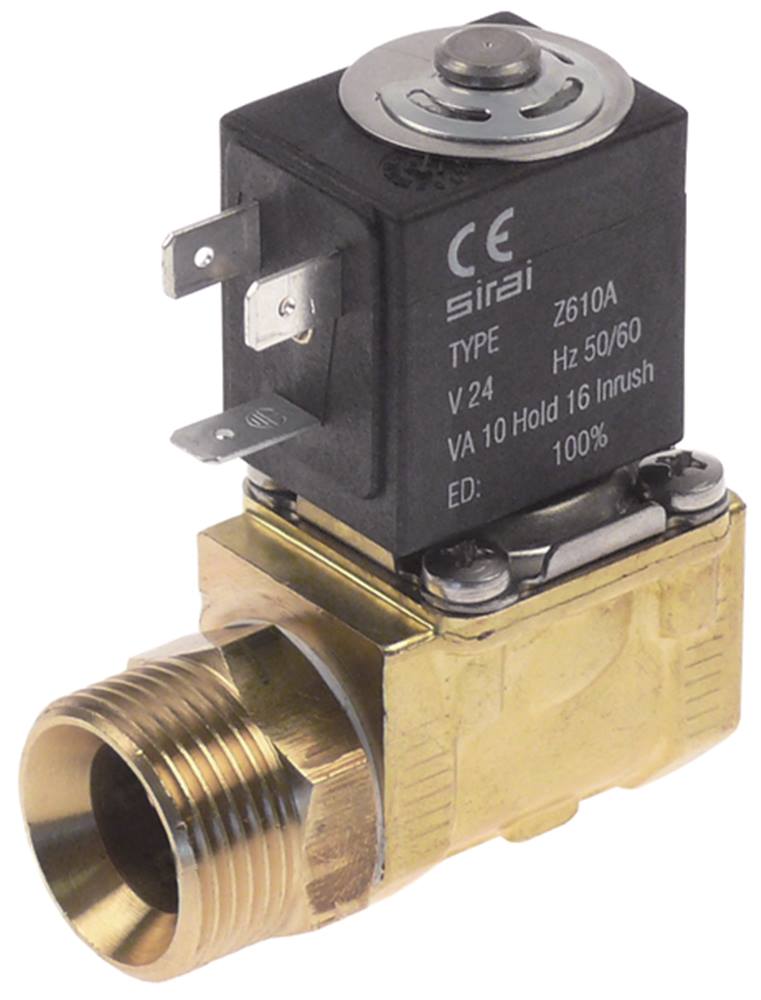 SIRAI Magnetventil für Spülmaschine Comenda AC2A Messing 24VAC DN 10mm ...