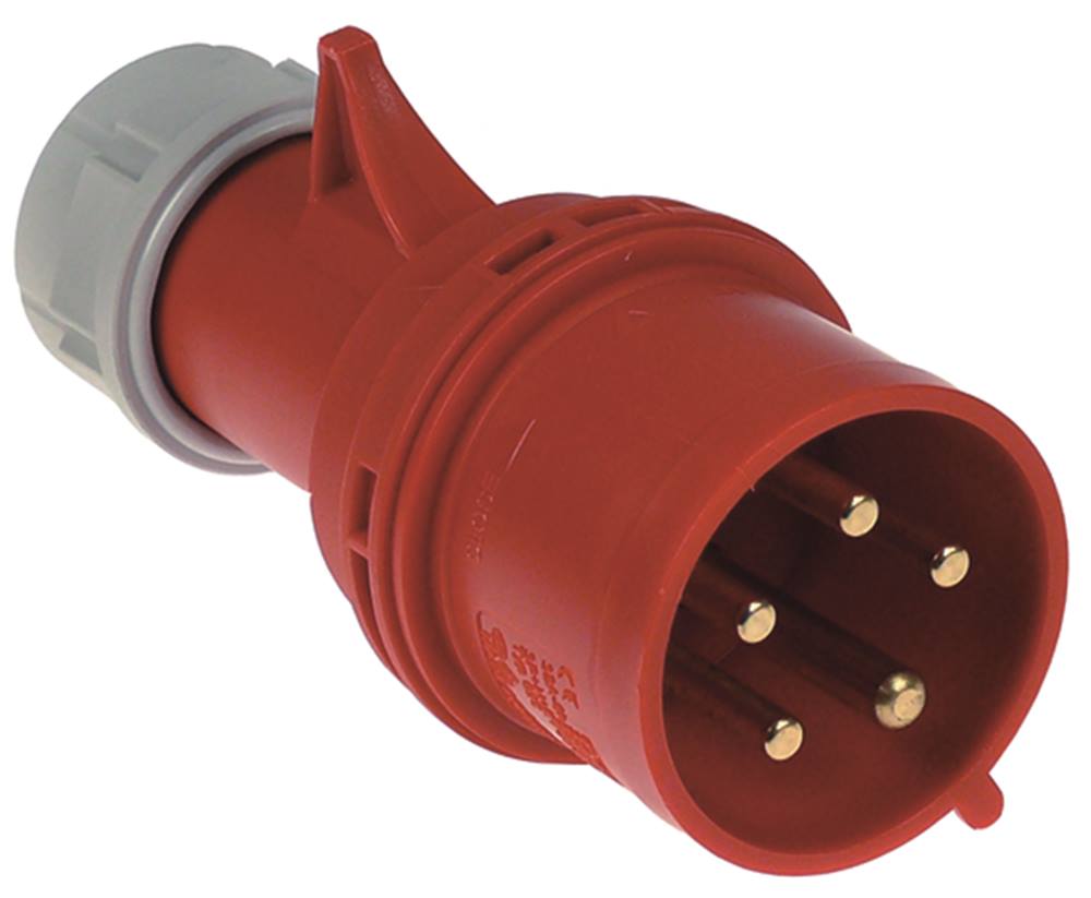 Stecker 5-polig mit Phasenwender gerade 2,5-6,0 mm² 3P+N+PE IP44 400V ...