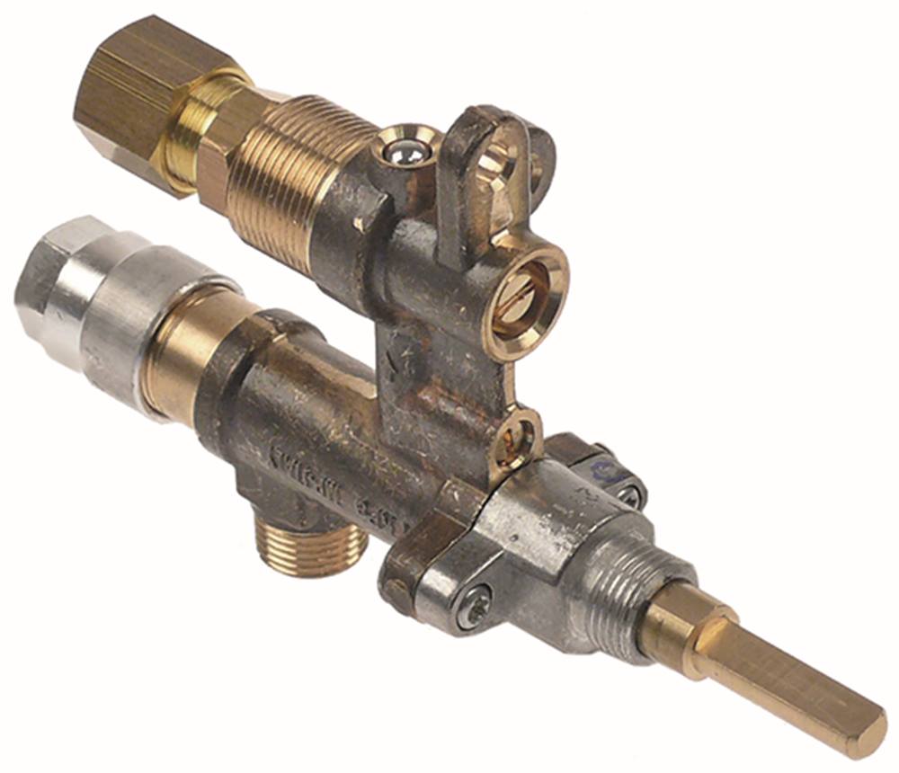 MADEC Gashahn für IME Turbo mit Rohrausgang Gaseingang M12x1 (ø8mm ...