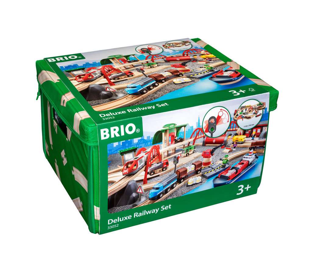 BRIO 33052 - Straßen und Schienen Bahn Set Deluxe | HL Großhandel