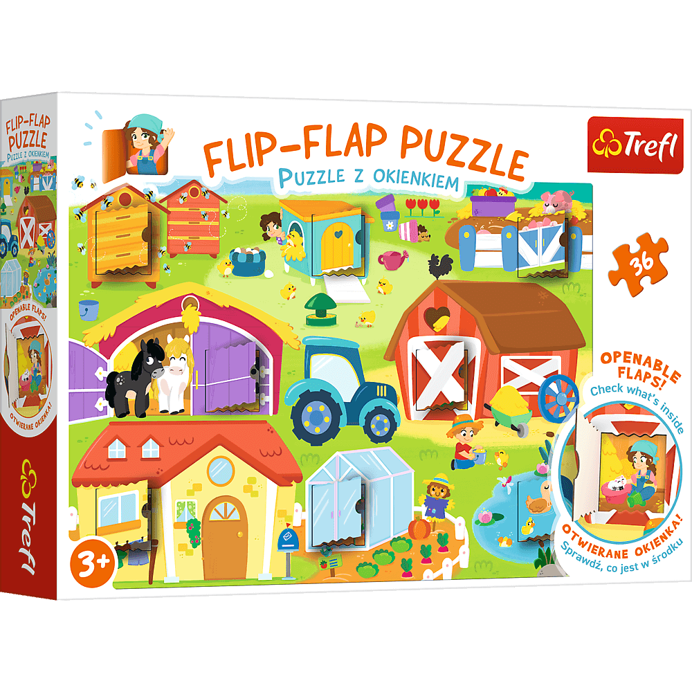 Flip-Flap - Puzzle - Auf dem Bauernhof - 36 Teile | HL Großhandel