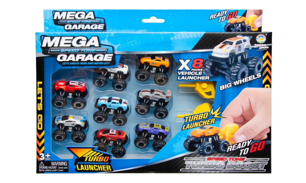 Big Wheel Box 8er Set mit Antrieb | HL Großhandel