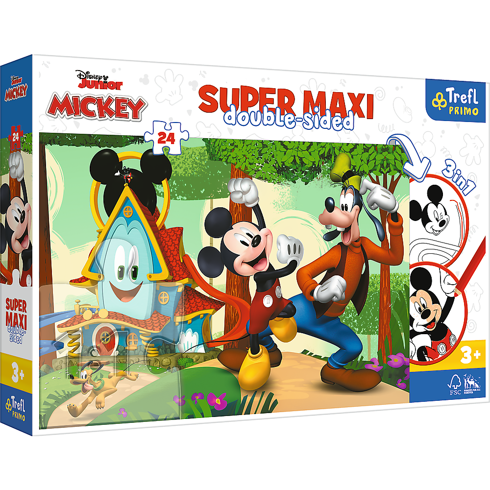 Mickey Mouse - Primo Super Maxi Puzzle 24 Teile und Malvorlage | HL ...