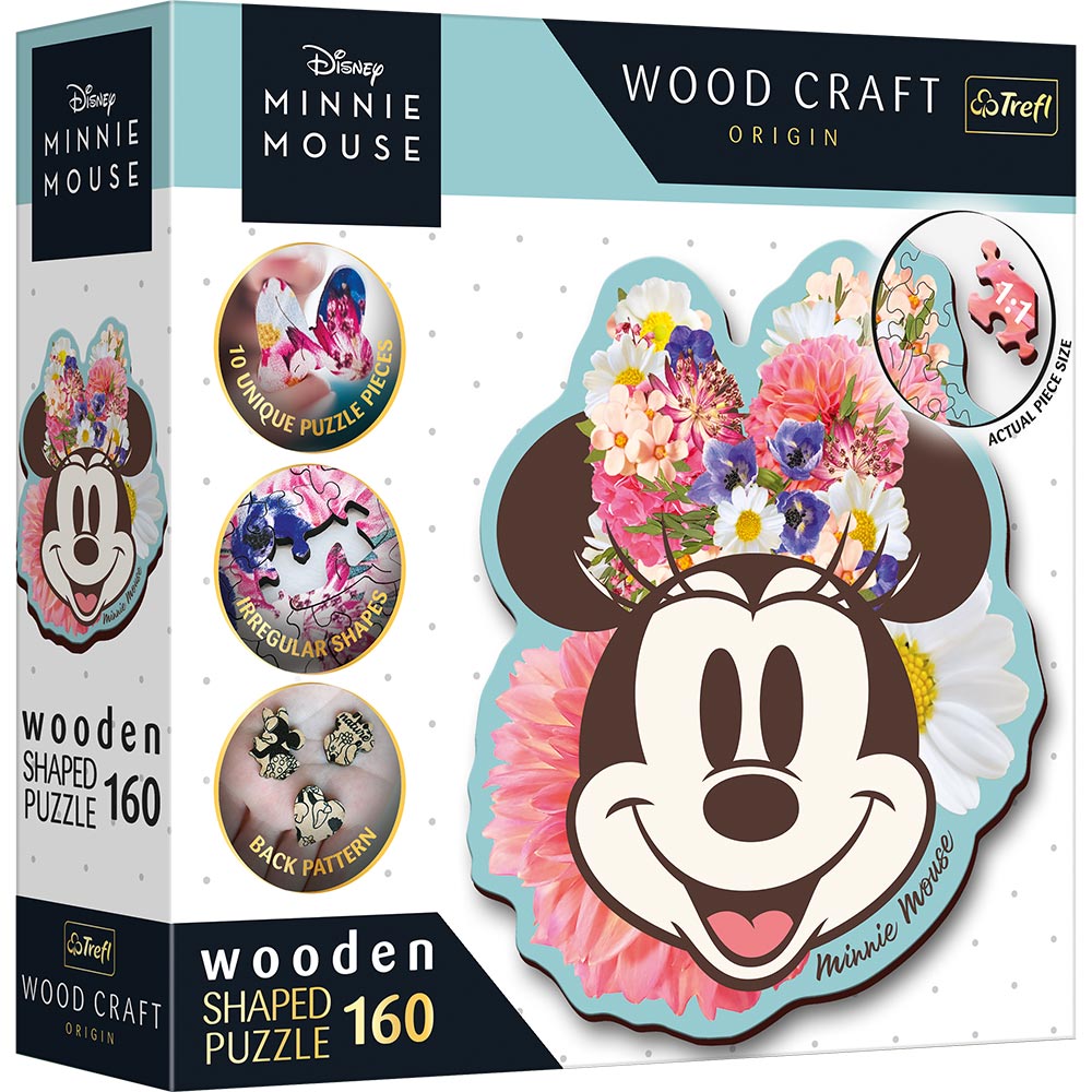 Disney Floral Minnie Mouse - Holz Form Puzzle 160 Teile | HL Großhandel
