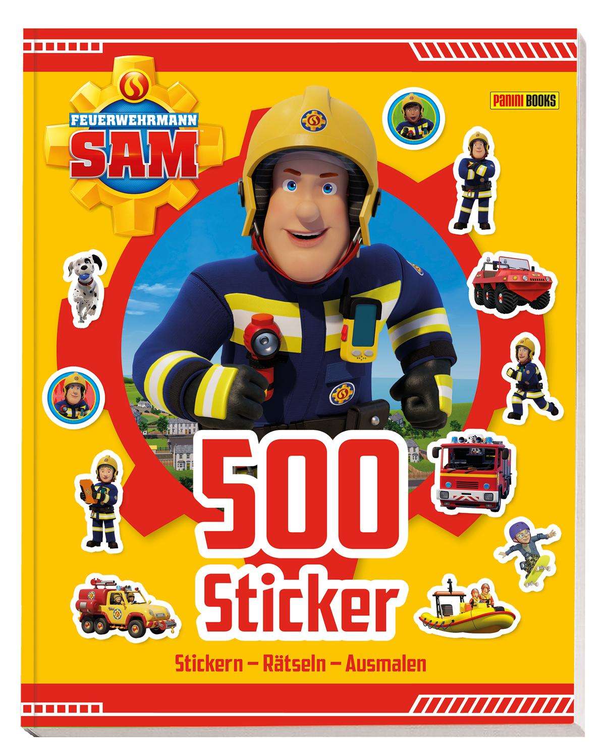 Feuerwehrmann Sam: 500 Sticker - Sticker- Rätsel- und Malbuch | HL ...