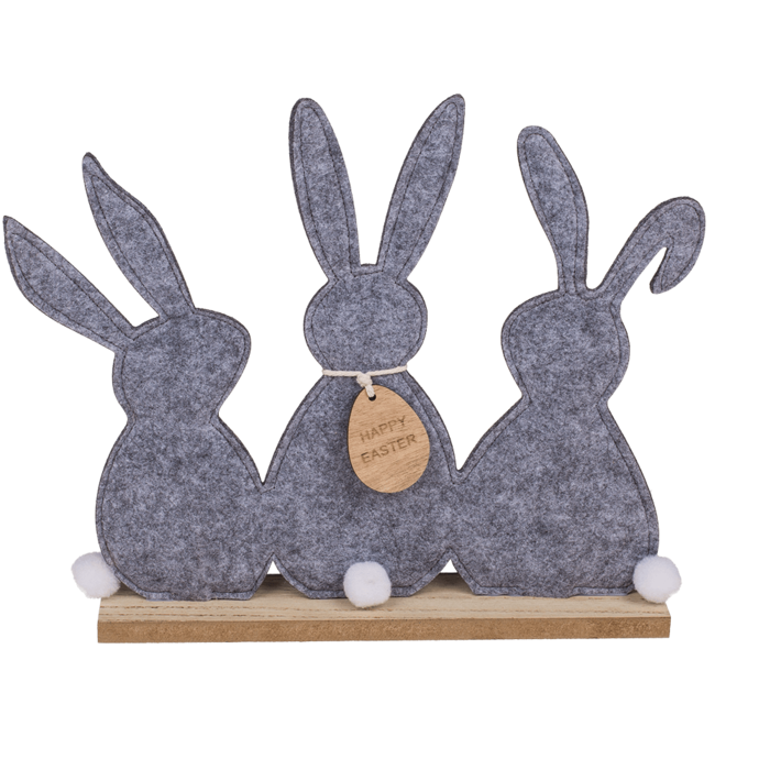 Osterhasen Gruppe Filz-Silhouette - 34 cm | HL Großhandel