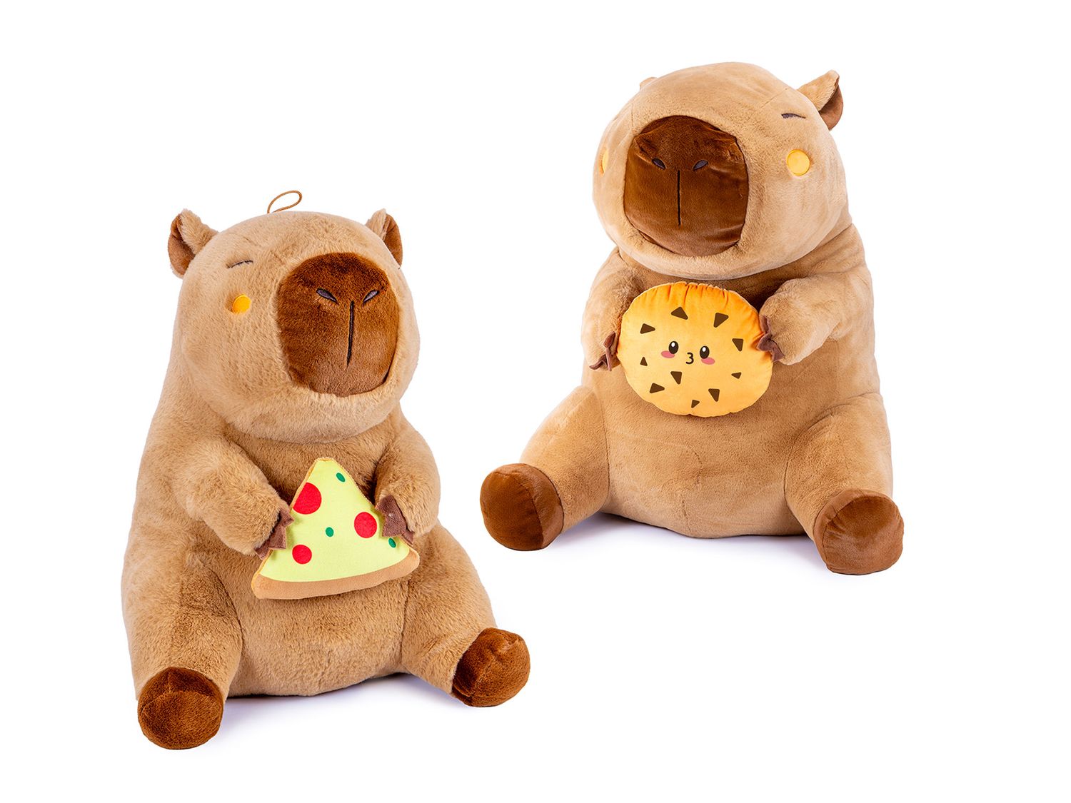 Capybara mit Snack Plüschfigur - 2-fach sortiert - 55 cm | HL Großhandel