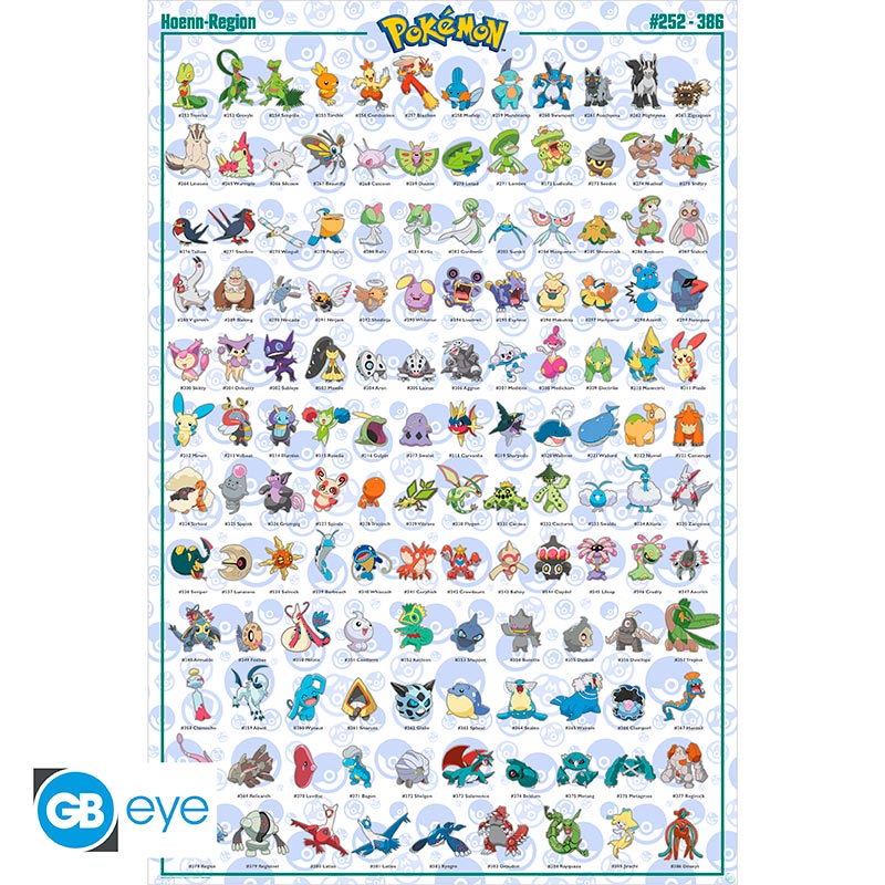 POKEMON - Poster Maxi 91.5x61 - Hoenn Pokemon English | HL Großhandel