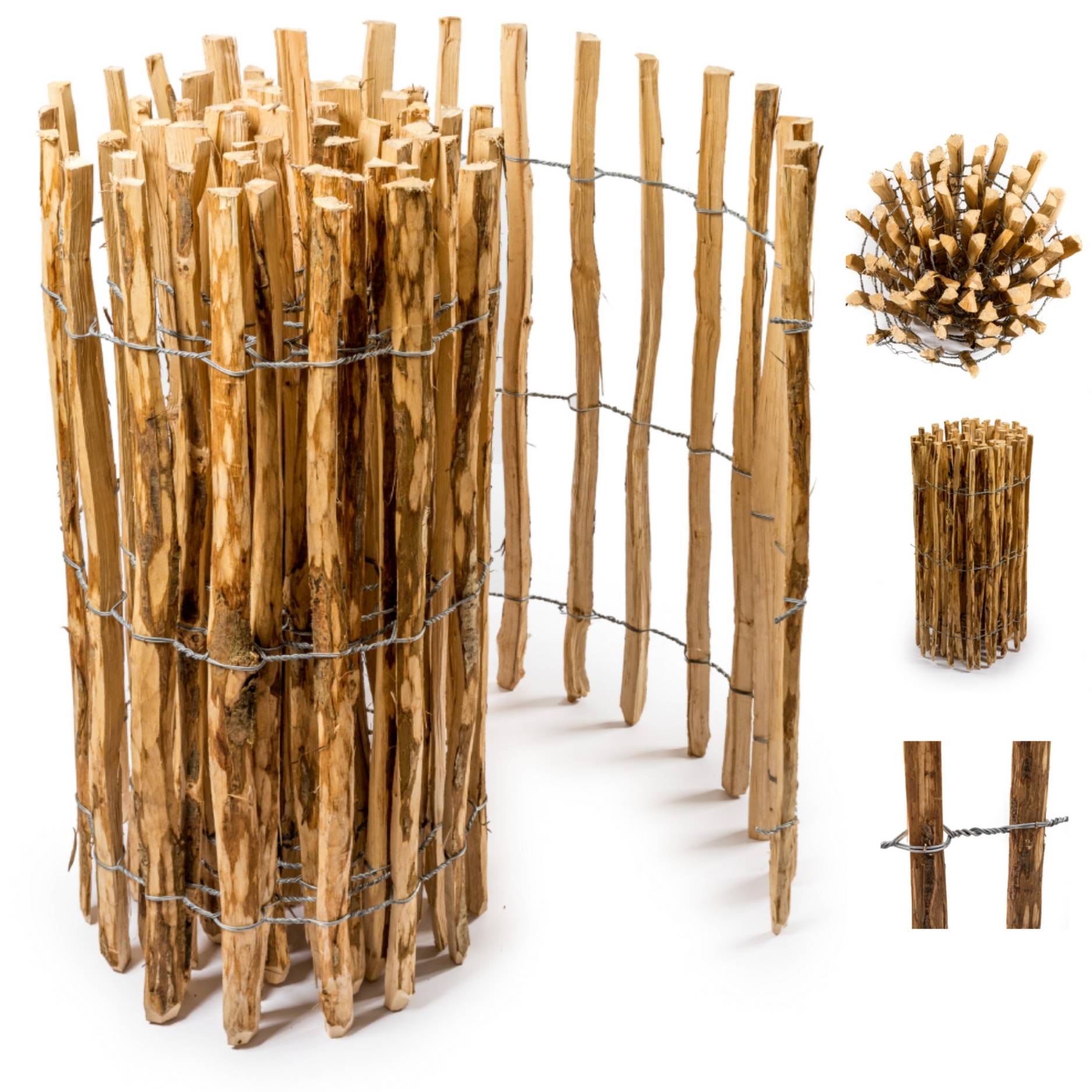 Floranica Hazelnut picket fence impregnated garden border fence panels ...