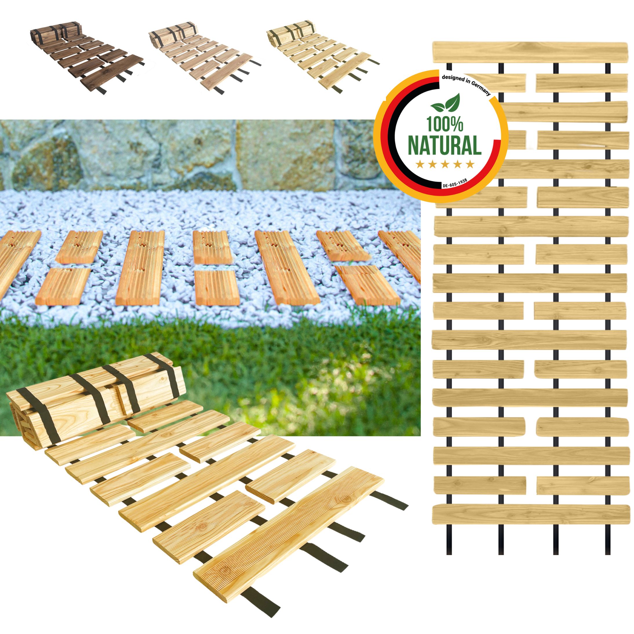 Floranica® Roll-out garden path | Running meter | Impregnated larch ...