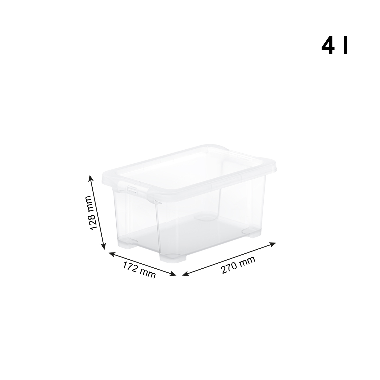 Core Basic Box avec couvercle 4 l - Set de 8 – Rotho
