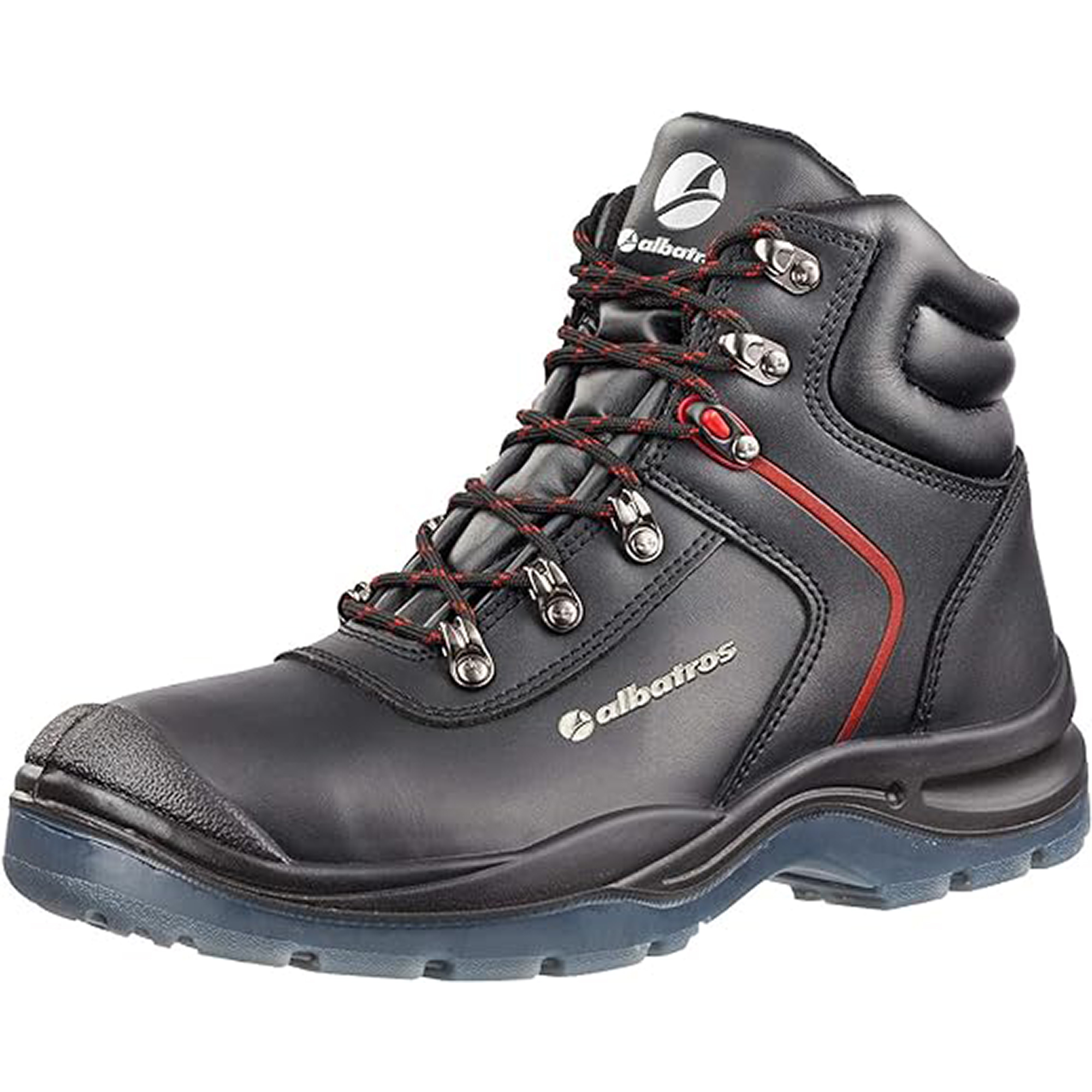 Albatros ENDURANCE mid S3 SRC Safety work boots Leather Toe Cap Black ...