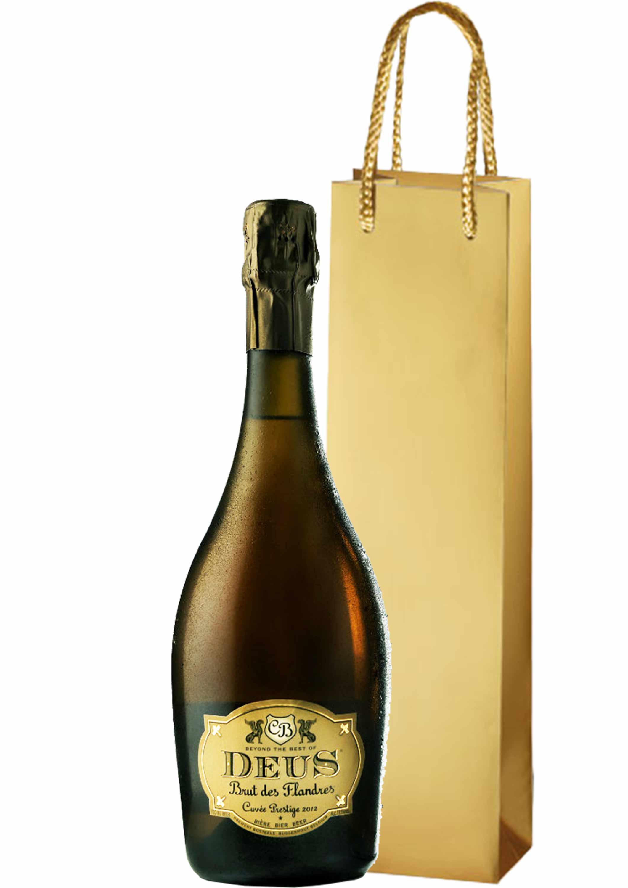 Bier-Box mit Deus Brut des Flandres 0,75 l und Geschenkverpackung