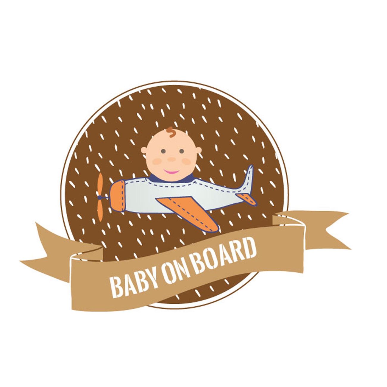 Sticker Baby on Board Flieger | banjado