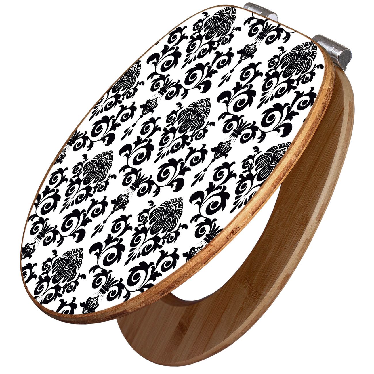 Design WC-Sitz Bambus Absenkautomatik Motiv Barock | banjado