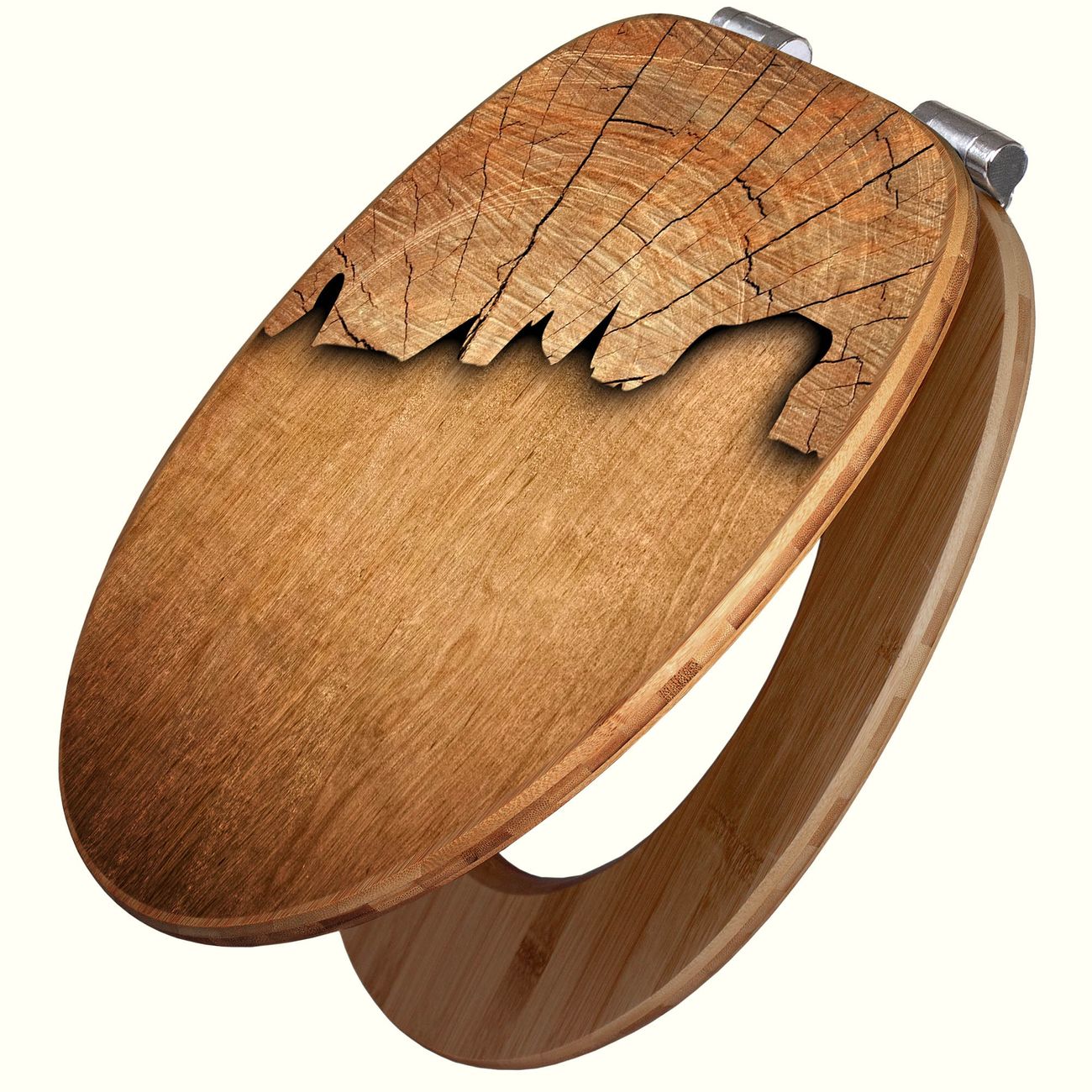 Design WC-Sitz Bambus Absenkautomatik Motiv Holz | banjado