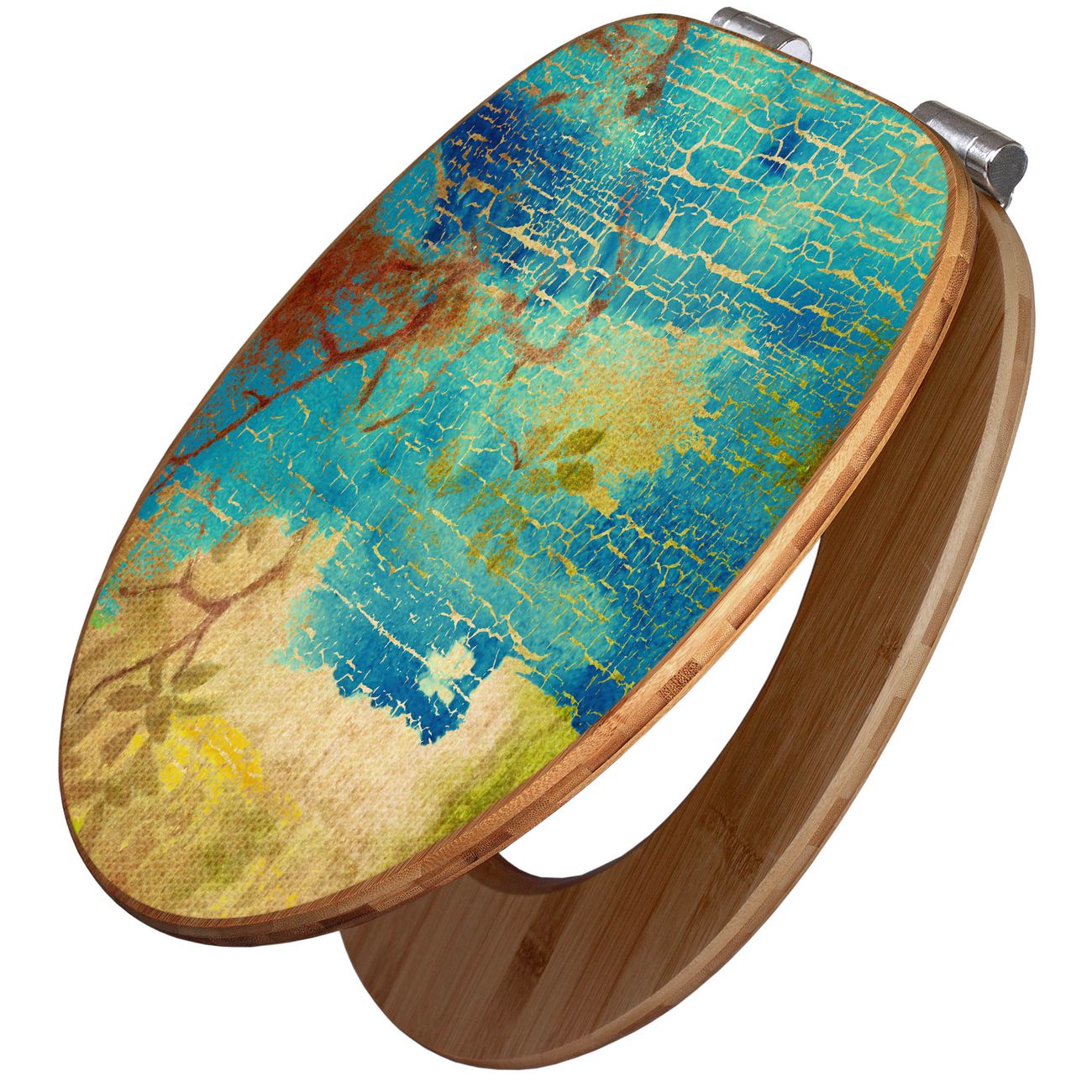 Design WC-Sitz Bambus Absenkautomatik Motiv Patina | banjado