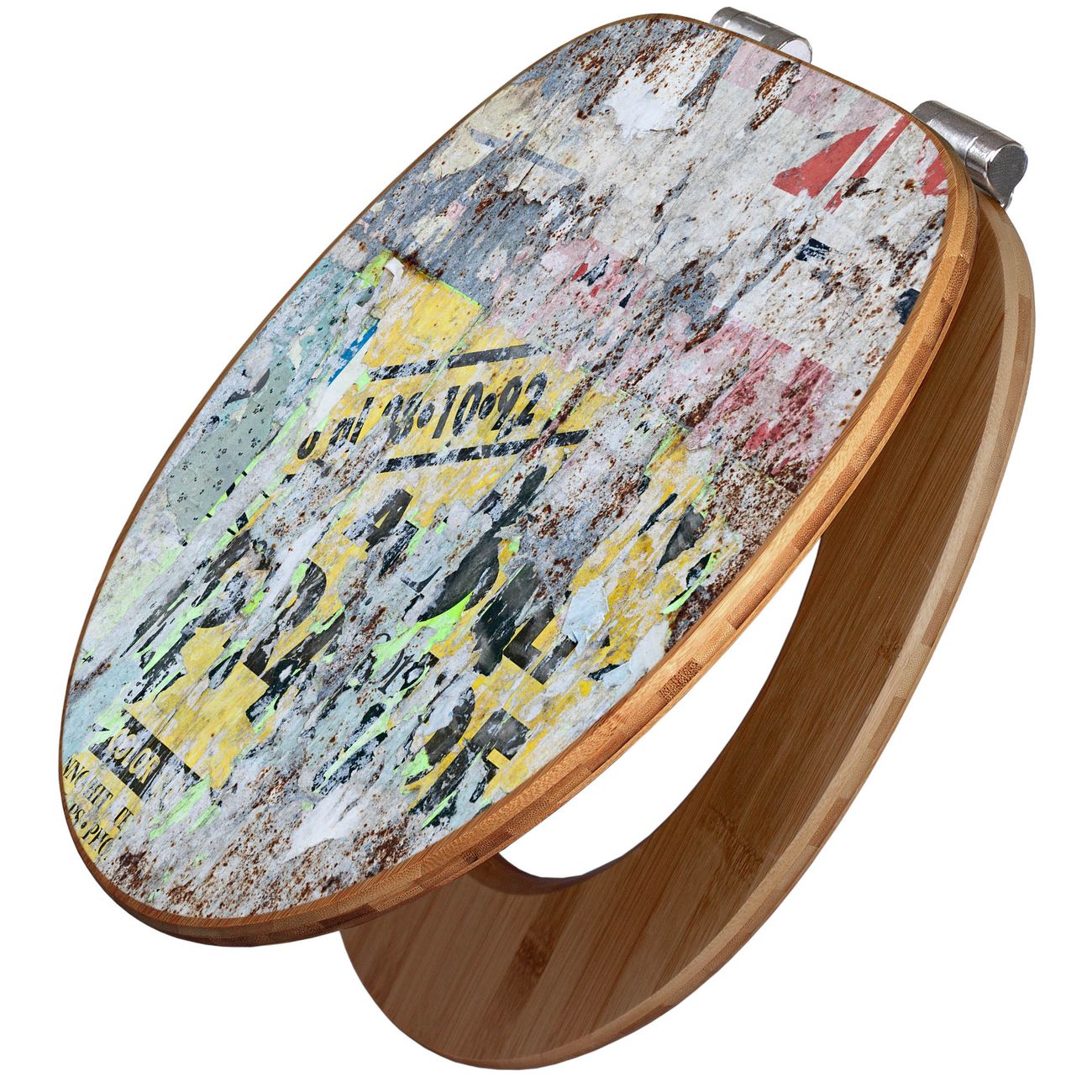 Design WC-Sitz Bambus Absenkautomatik Motiv Posterwand | banjado