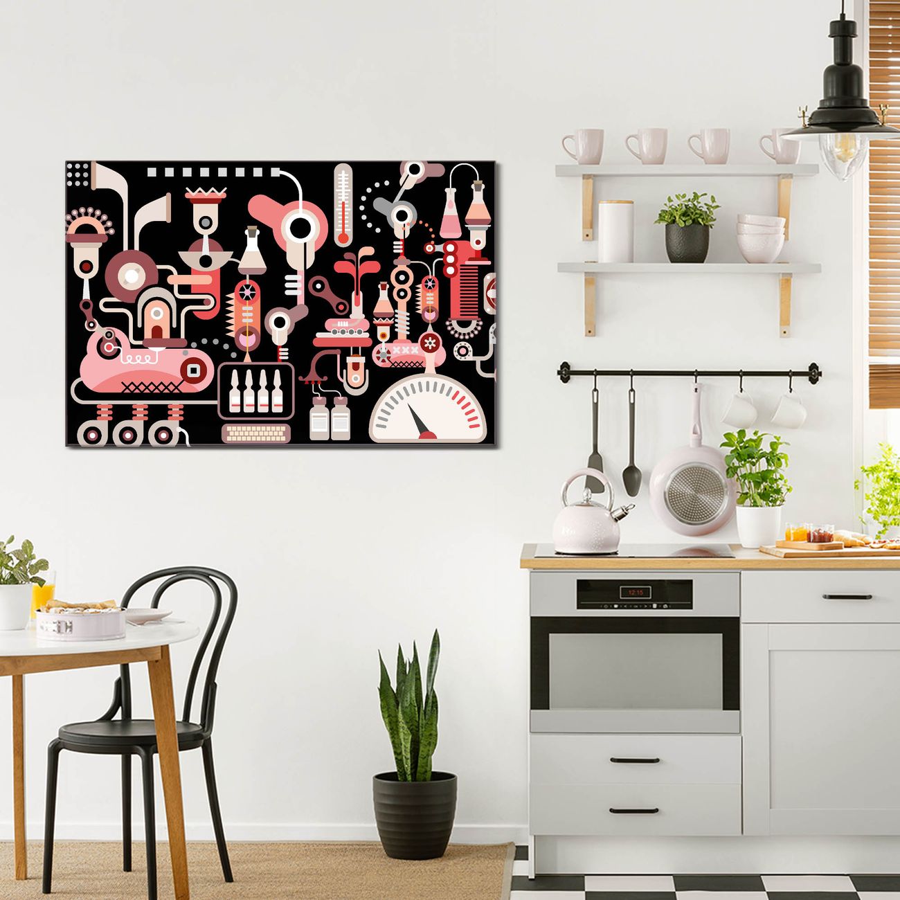 Glas Magnettafel im Querformat Motiv Labor | banjado