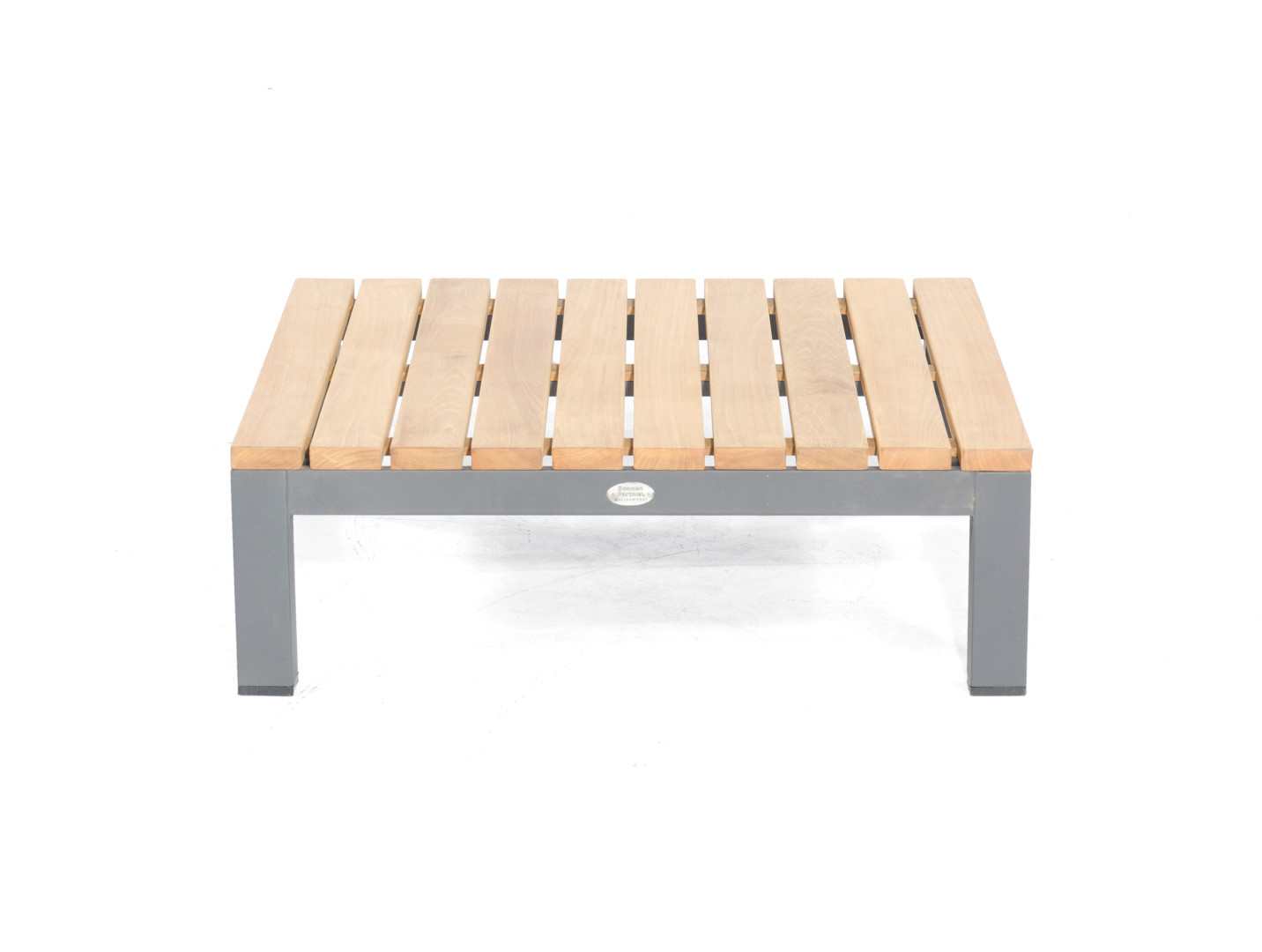 Lounge-Tisch Equila 85x85 cm Teakholz Aluminiumgestell | Natur24