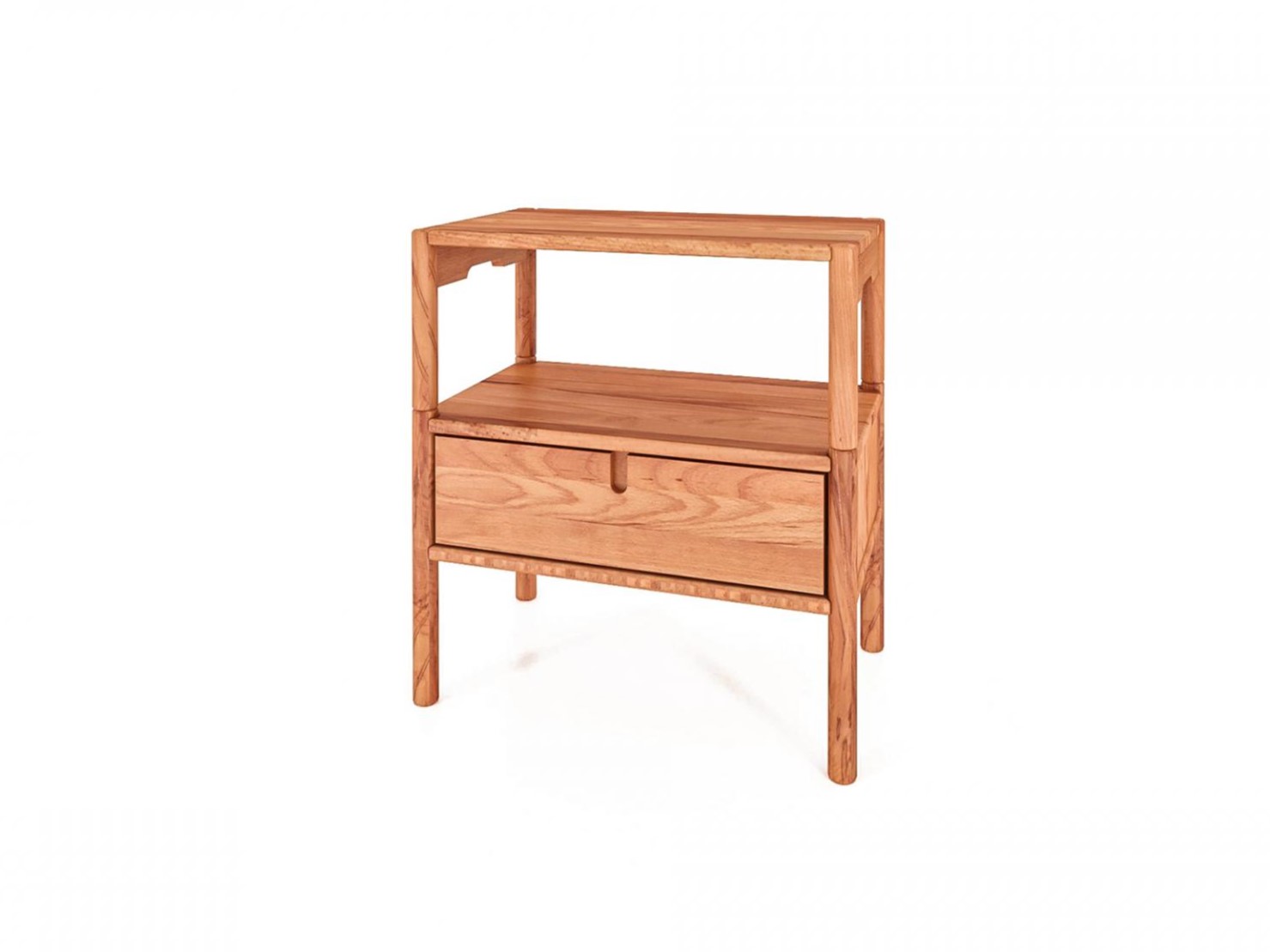 Nachttisch Zola 2 Kernbuche massiv 60x36x64 cm mit Schublade | Natur24