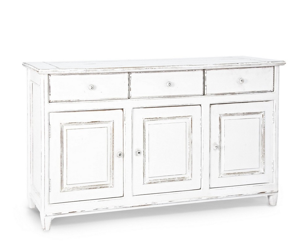 Sideboard Colette 150 x 90 x 45 cm Mangoholz und MDF | Natur24
