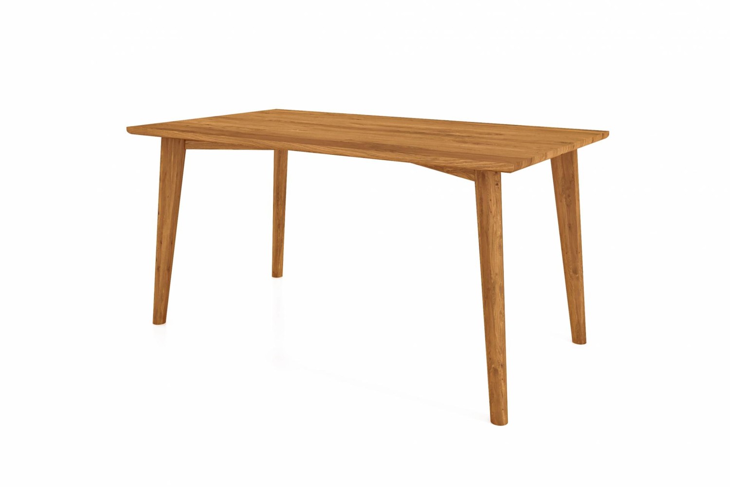 Esstisch Gerg aus Wildeiche massiv 80x160x77 cm mit Holzbeinen | Natur24