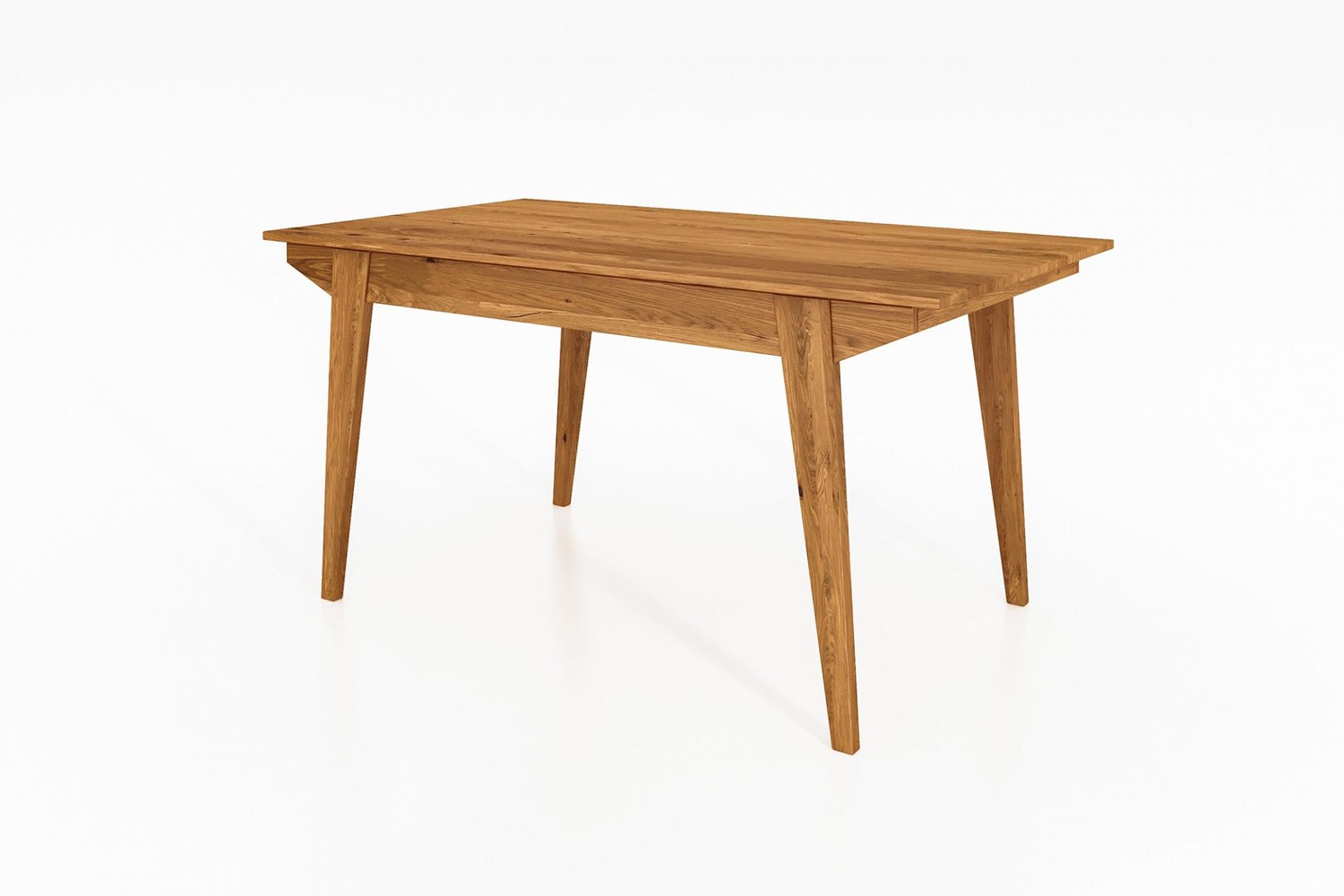 Esstisch Jetro aus Wildeiche massiv 90x150x77 cm mit schrägen ...
