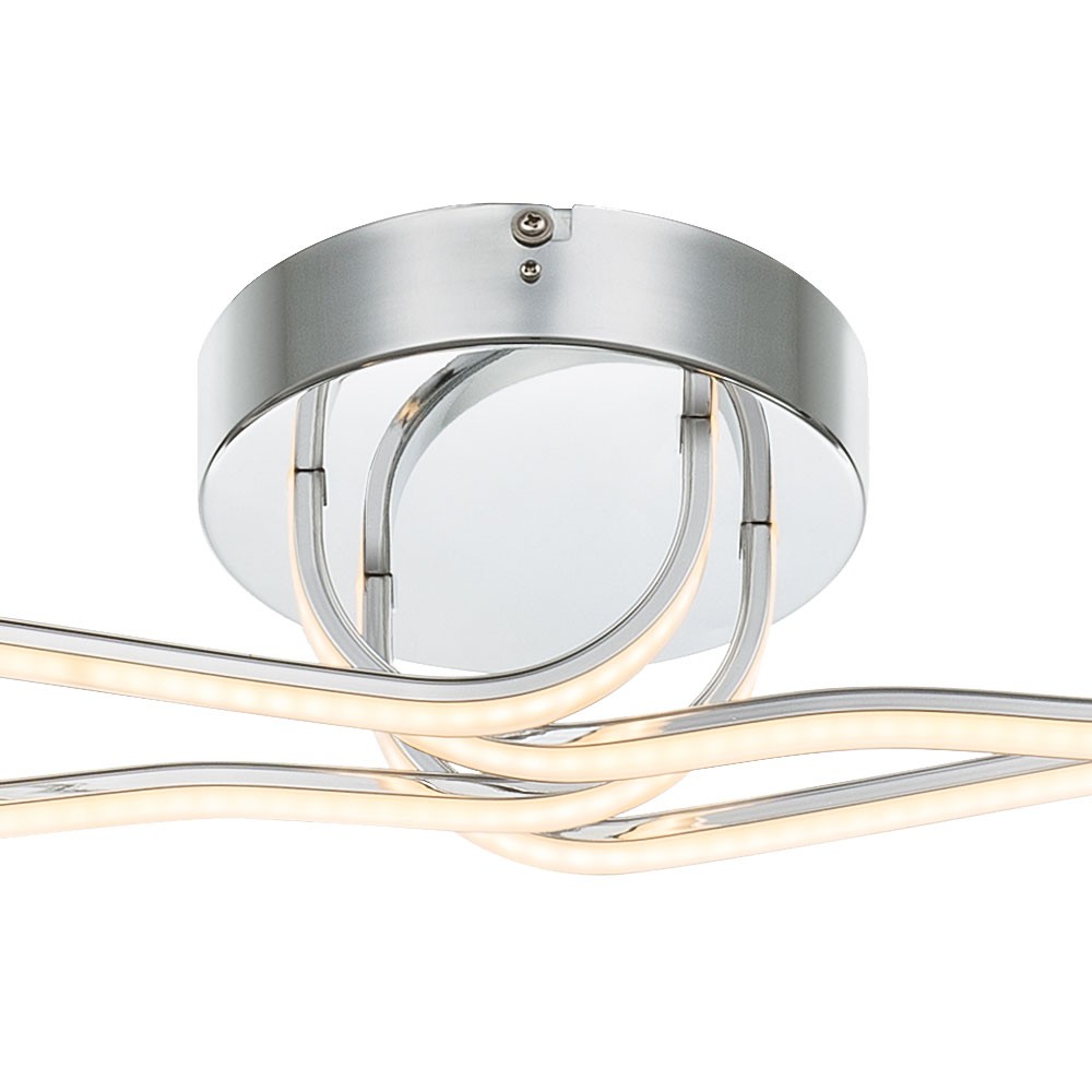 Ora Led Semi Flush Ceiling Light Silver Metallic | Shelly Lighting