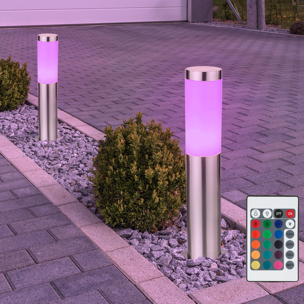 Two RGB LED floor lamps made of stainless steel | ETC Shop: lamps ...