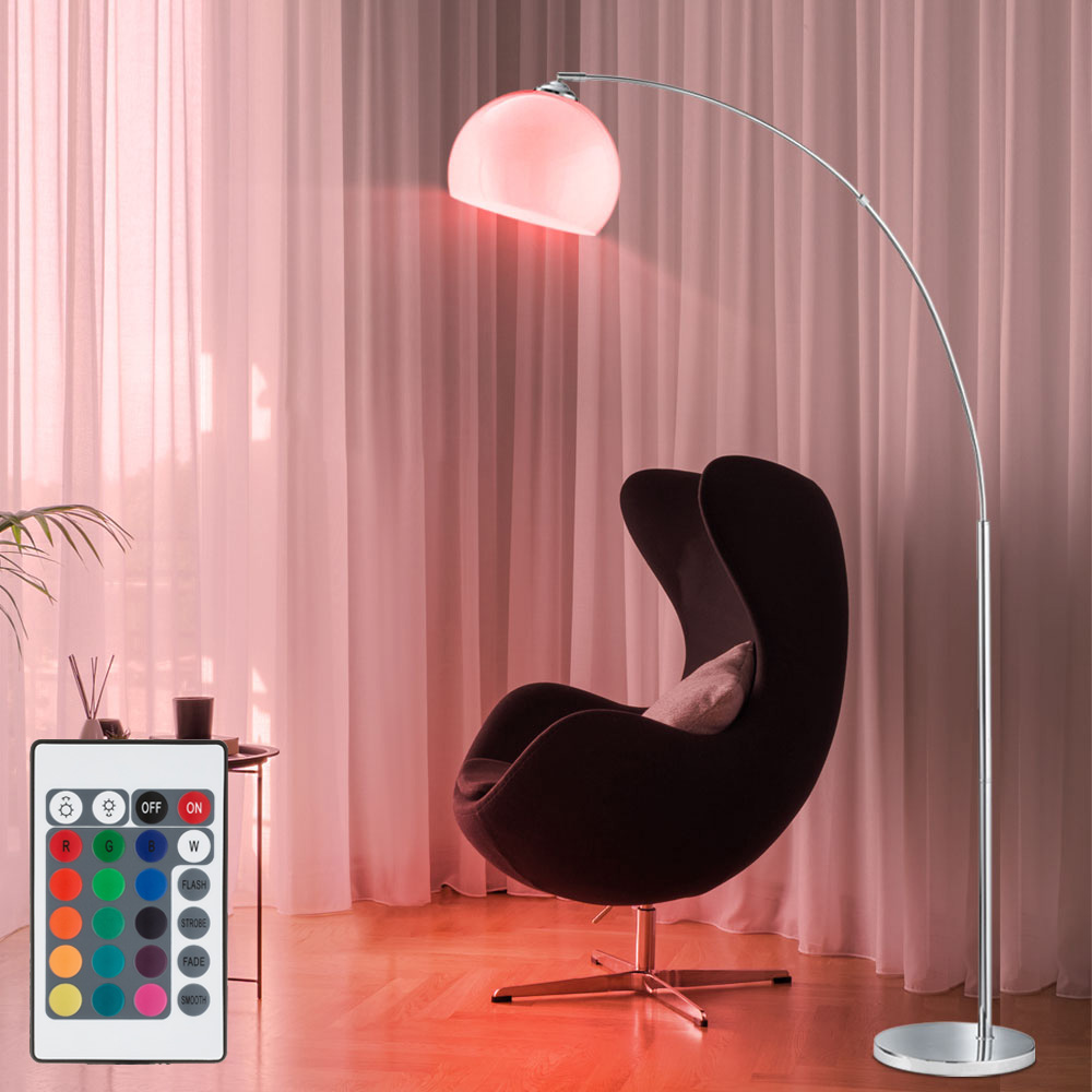 Lampadaire arche télécommande éclairage sur pied dimmable en set ...