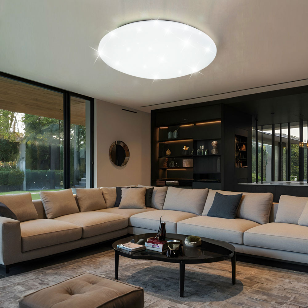 LED ceiling light, neutral white, starry sky effect, D 29 cm | ETC Shop ...