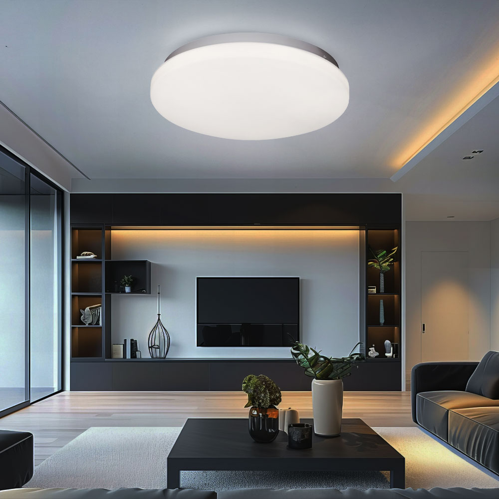 LED ceiling light, silver opal, D 29 cm | ETC Shop: lamps, furniture ...