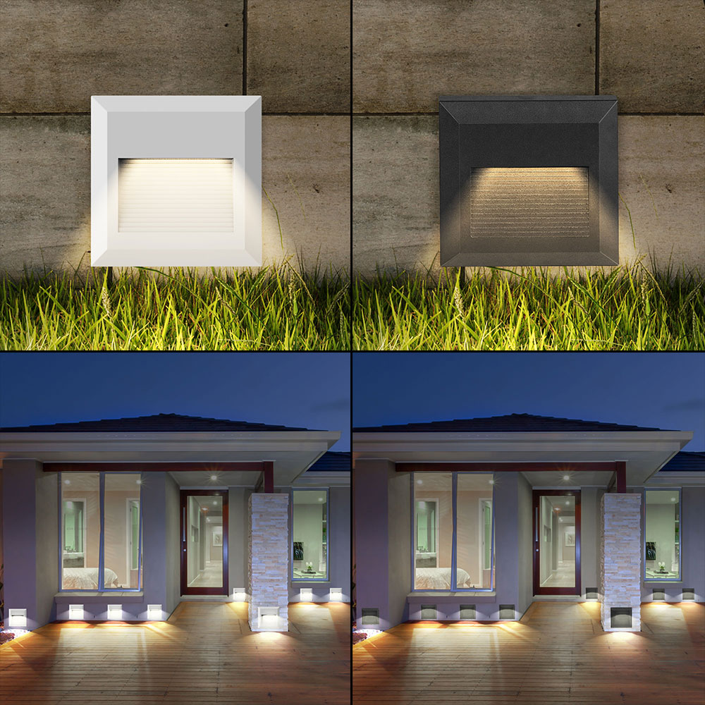 LED wall lamps staircase steps access lighting garden recessed outdoor ...