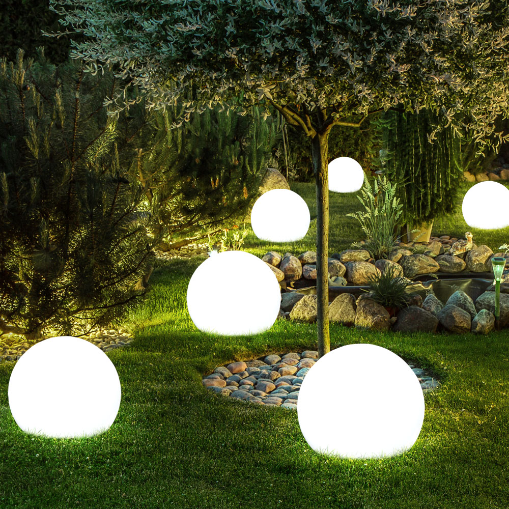 6x LED Solar Lamps Sphere, Diameter 10 cm, SOLAR | ETC Shop: lamps ...