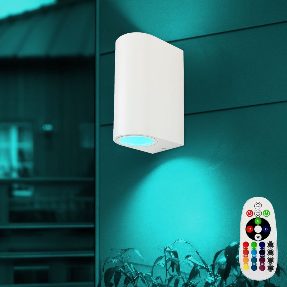 ALU wall lamp remote control outdoor UP DOWN garden spotlights dimmable ...