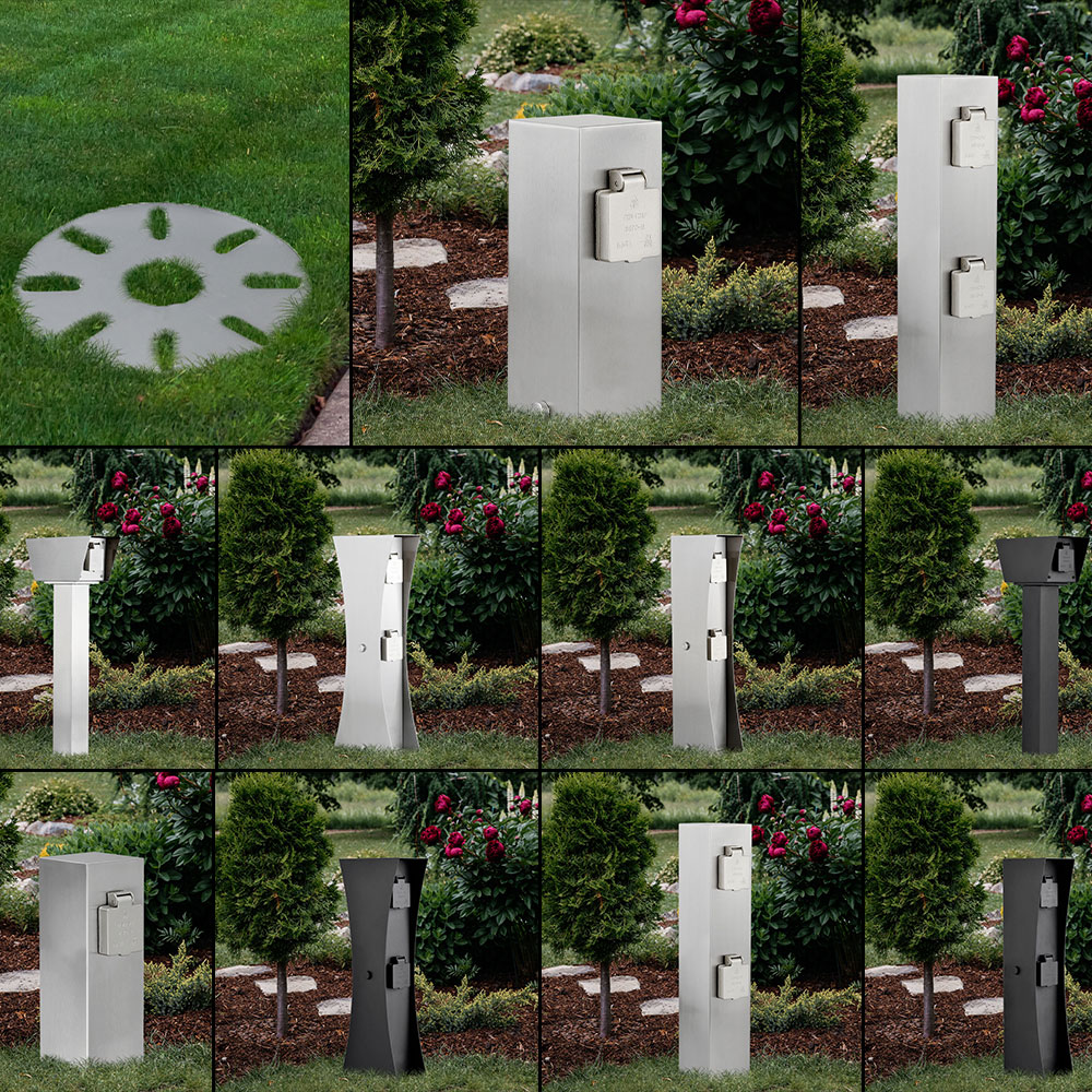 Stainless steel socket post with max. 3500 watts | ETC Shop: lamps ...